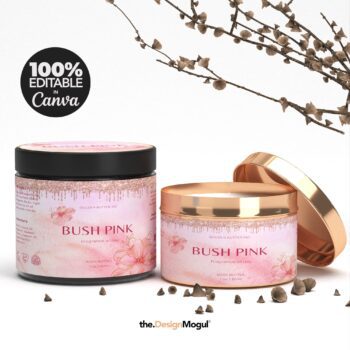 Bush Pink - DIY Editable Skincare Label Template + FREE Icon Pack ...