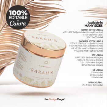 Sarah's Collection - DIY Minimalist Skincare Label Template Bundle ...