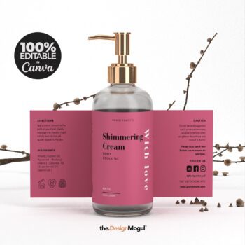 Shimmering Cream Collection - DIY Editable Label Templates + FREE Icon ...